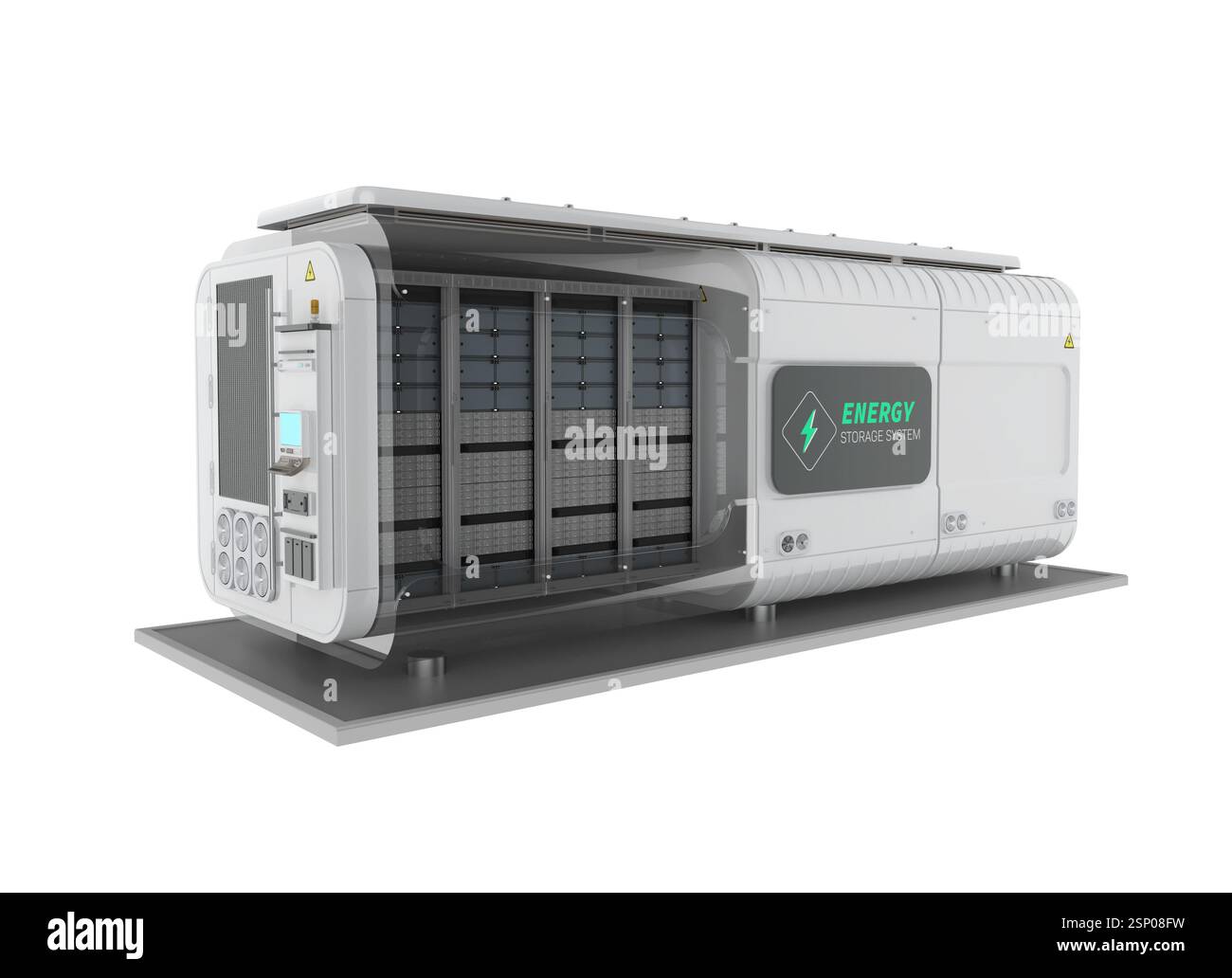 3d rendering energy storage system or battery container unit see ...