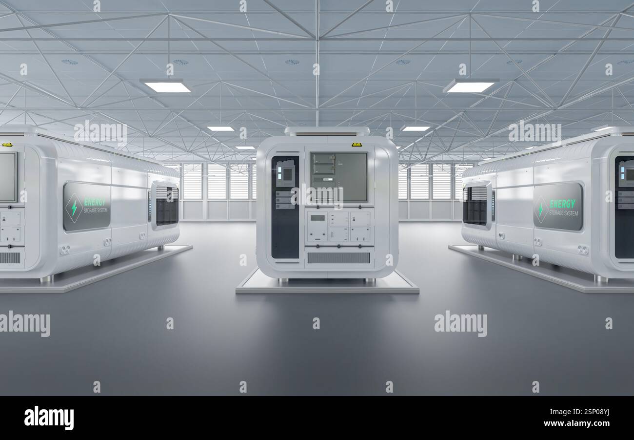 3d rendering amount of energy storage systems or battery container ...