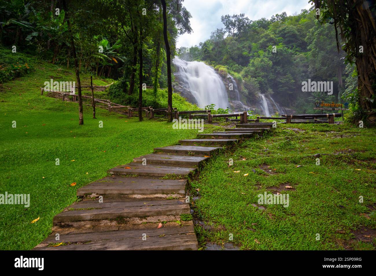 Wachiratharn Waterfall is a large waterfall, Approximately 70-80 meters ...