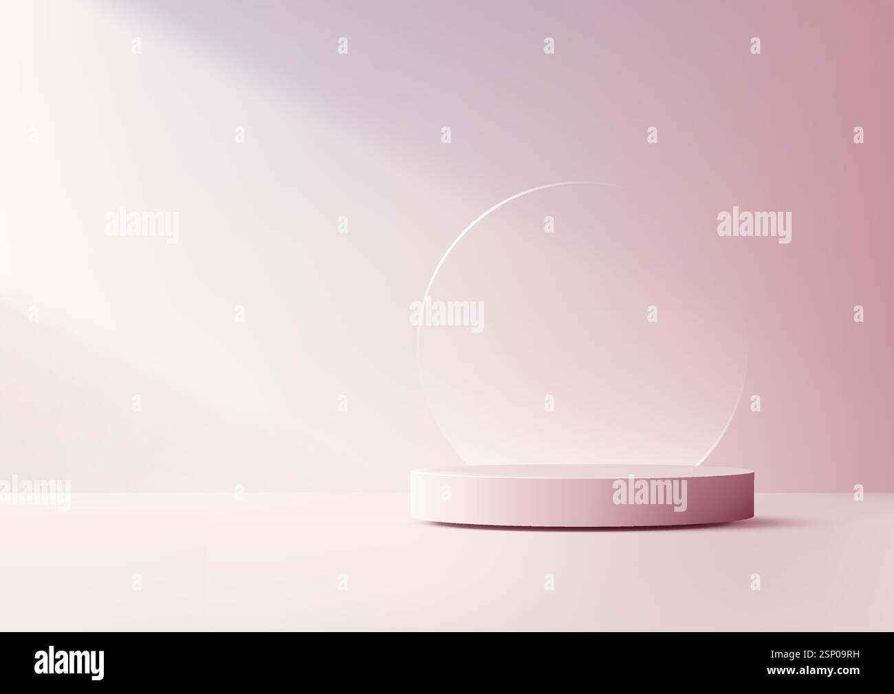 minimalist 3d pink podium with a glossy finish, perfect for showcasing ...
