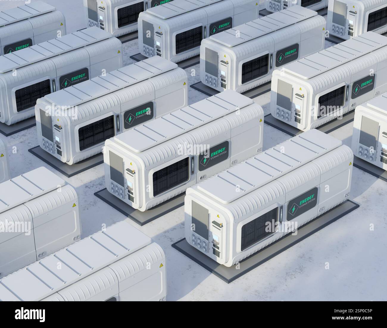 3d rendering amount of energy storage systems or battery container ...