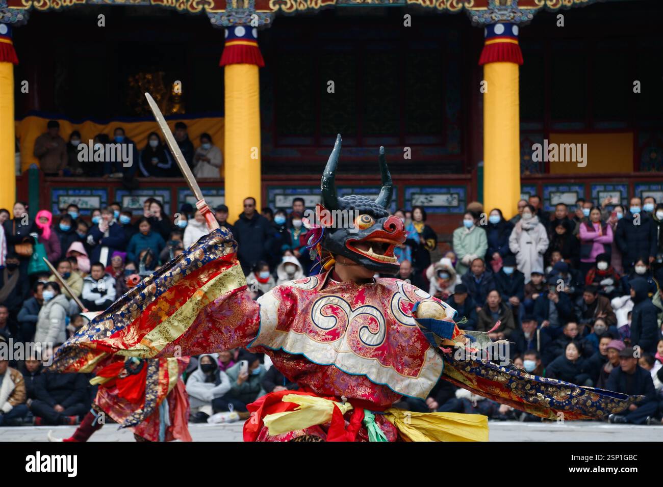 **CHINESE MAINLAND, HONG KONG, MACAU AND TAIWAN OUT** Monks perform ...