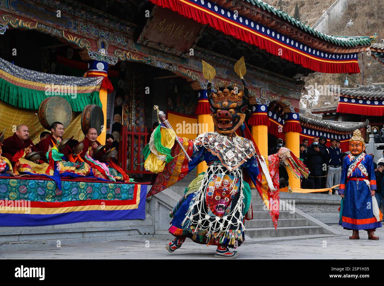 **CHINESE MAINLAND, HONG KONG, MACAU AND TAIWAN OUT** Monks perform ...