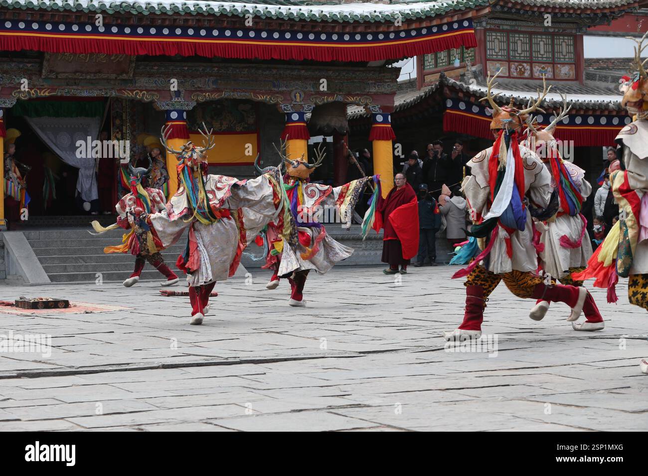 **CHINESE MAINLAND, HONG KONG, MACAU AND TAIWAN OUT** Monks perform ...
