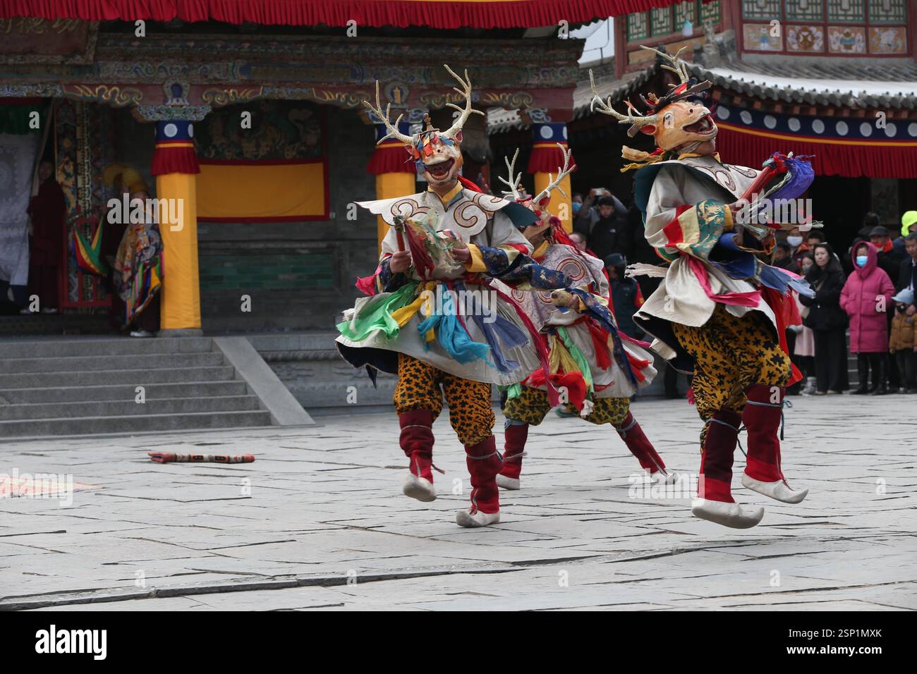 **CHINESE MAINLAND, HONG KONG, MACAU AND TAIWAN OUT** Monks perform ...