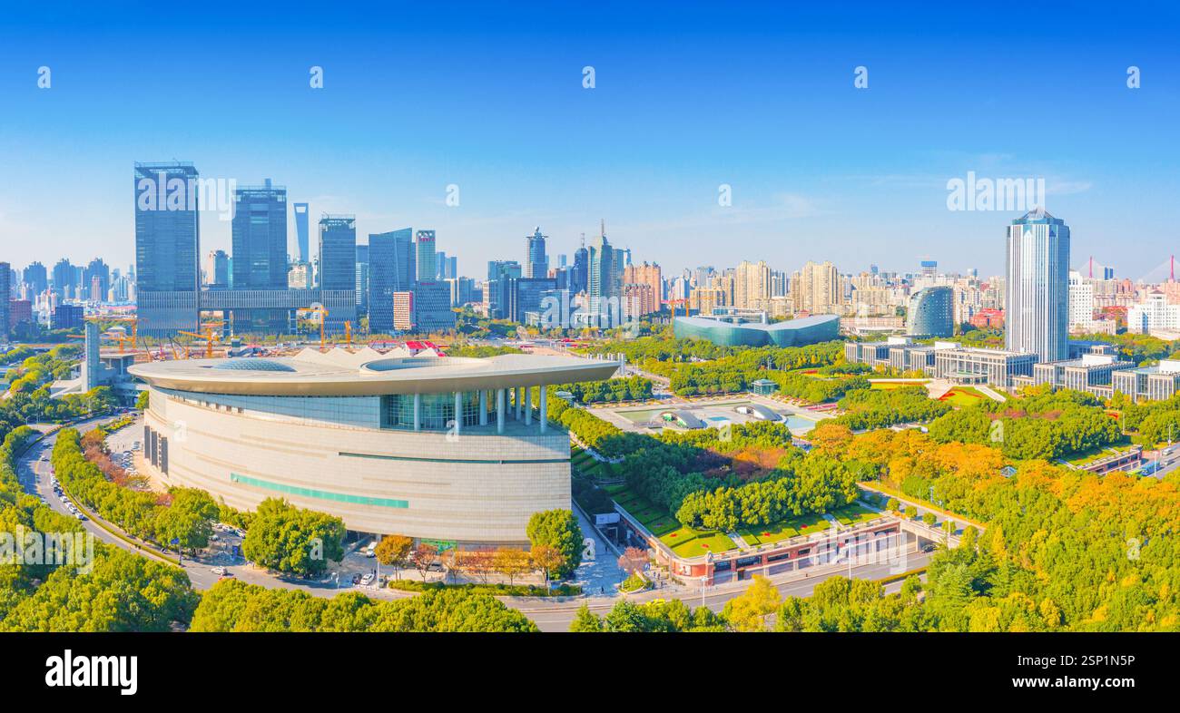 Aerial view of Century Square in Shanghai, China Stock Photo - Alamy