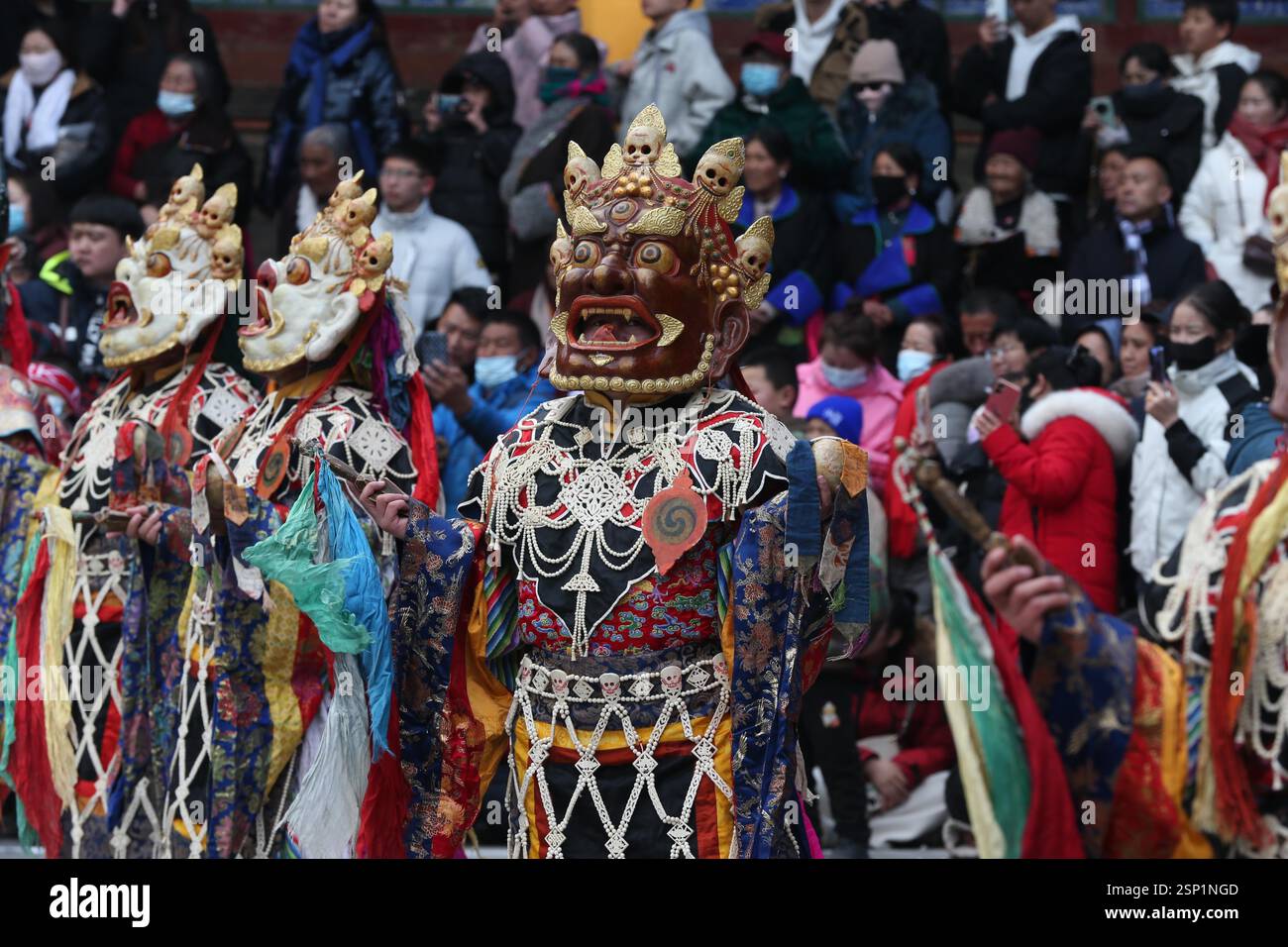 **CHINESE MAINLAND, HONG KONG, MACAU AND TAIWAN OUT** Monks perform ...