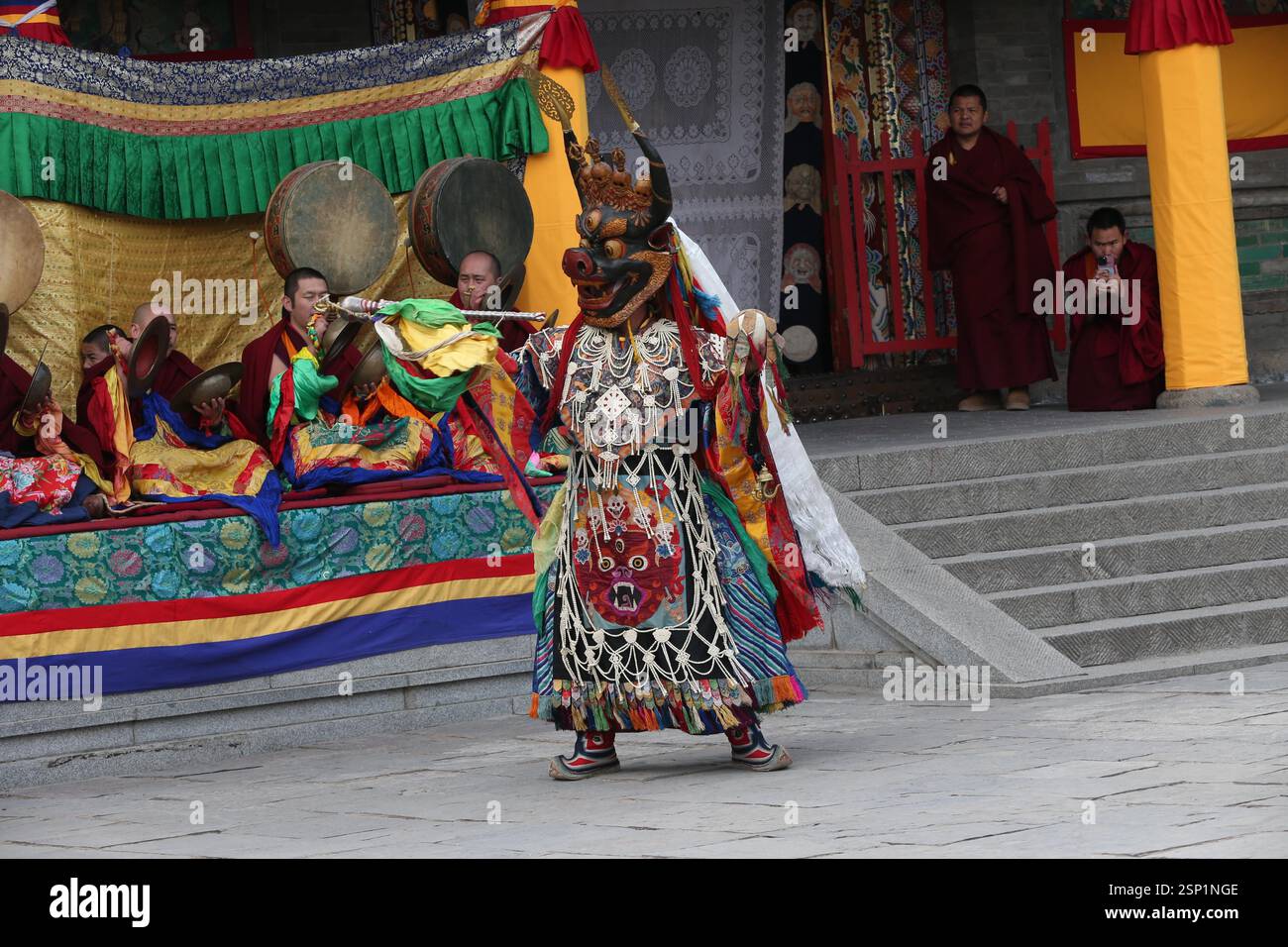 **CHINESE MAINLAND, HONG KONG, MACAU AND TAIWAN OUT** Monks perform ...