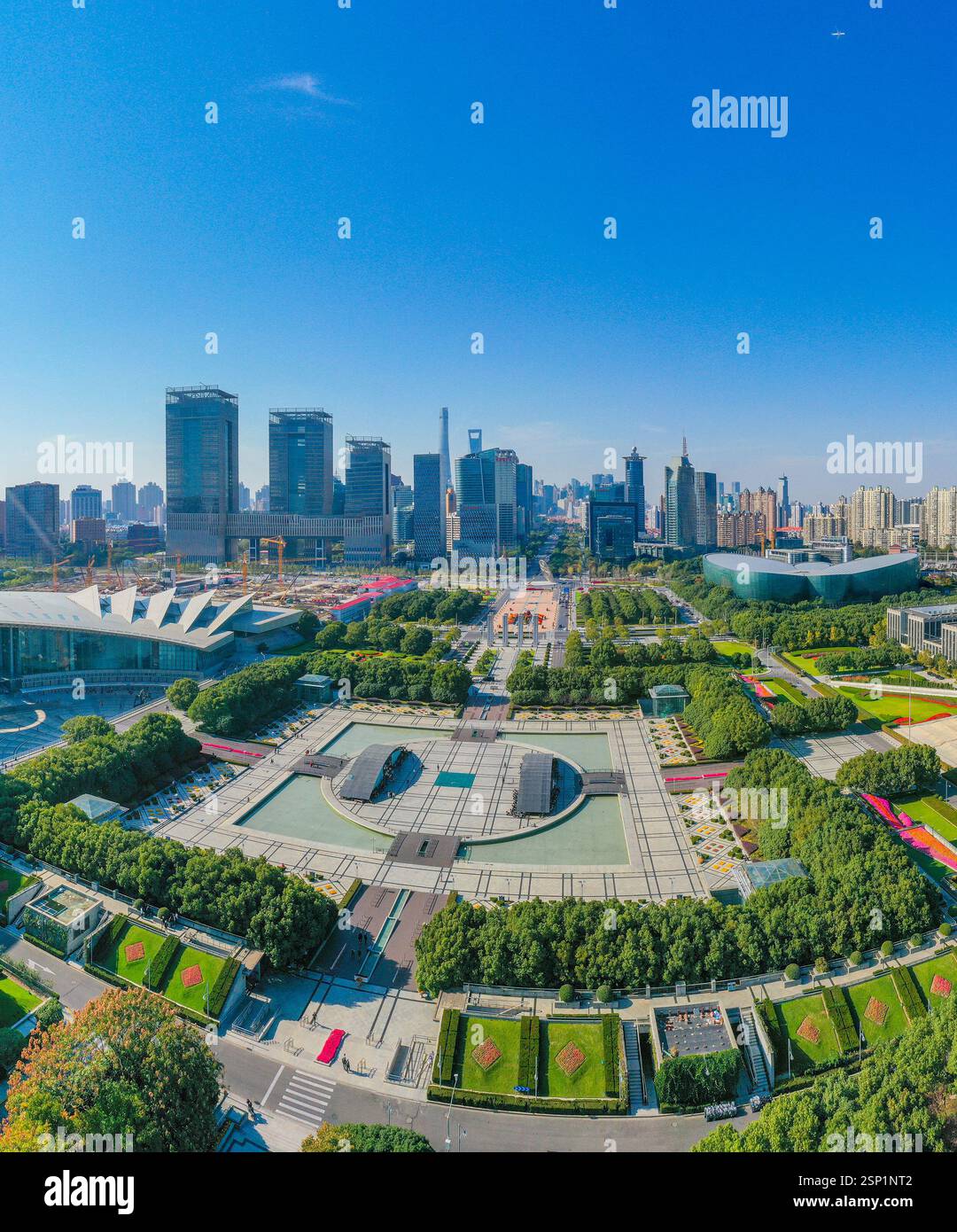Aerial view of Century Square in Shanghai, China Stock Photo - Alamy