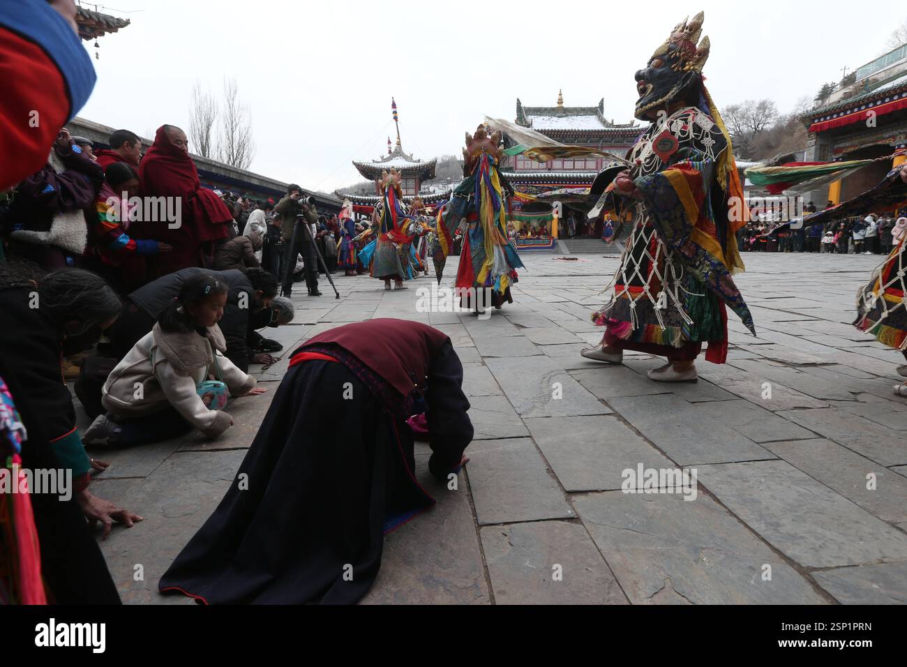 **CHINESE MAINLAND, HONG KONG, MACAU AND TAIWAN OUT** Monks perform ...
