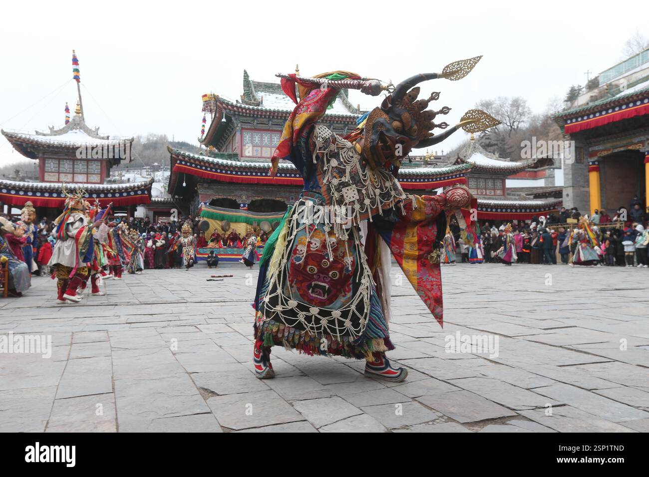 **CHINESE MAINLAND, HONG KONG, MACAU AND TAIWAN OUT** Monks perform ...