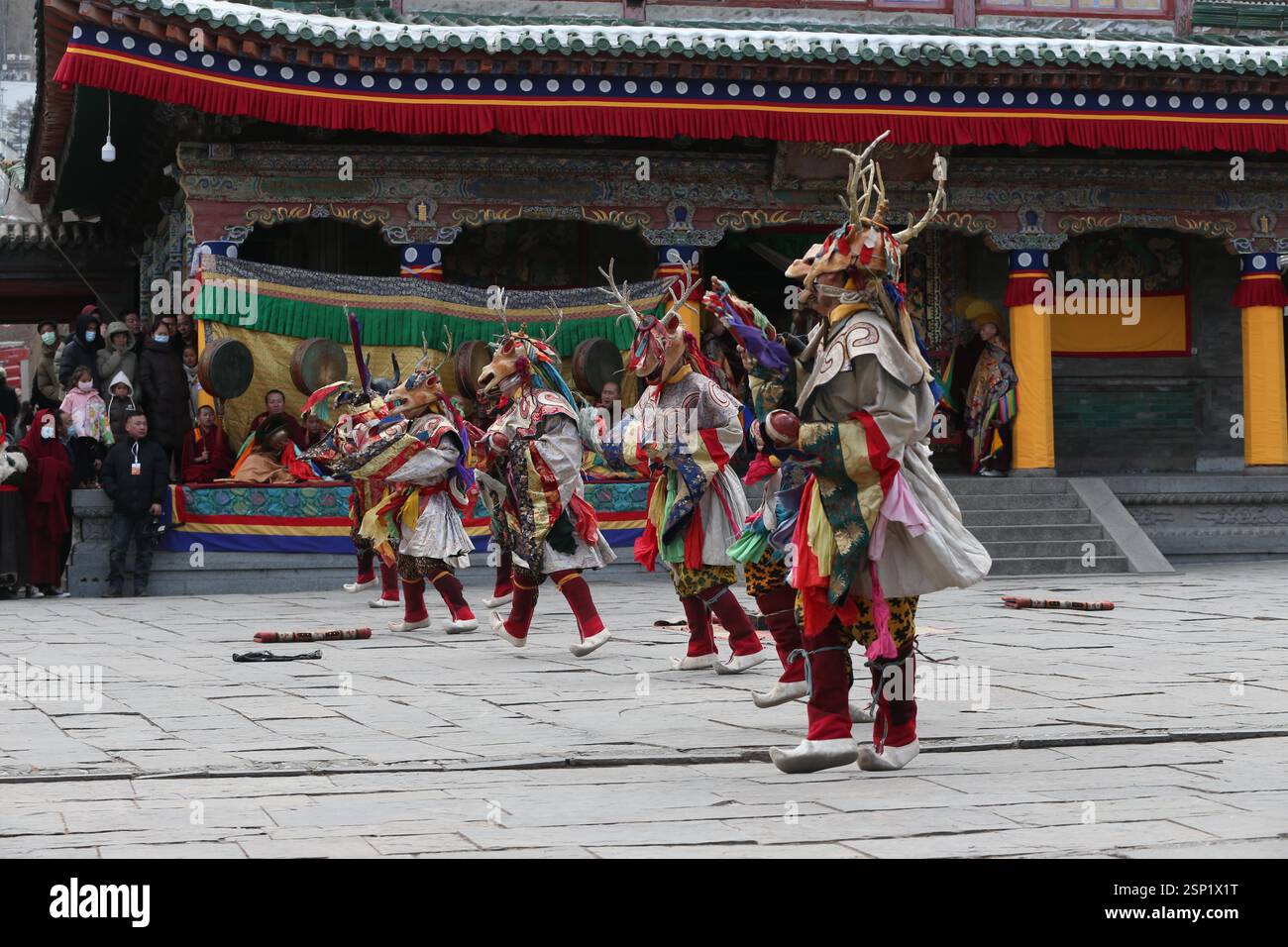 **CHINESE MAINLAND, HONG KONG, MACAU AND TAIWAN OUT** Monks perform ...