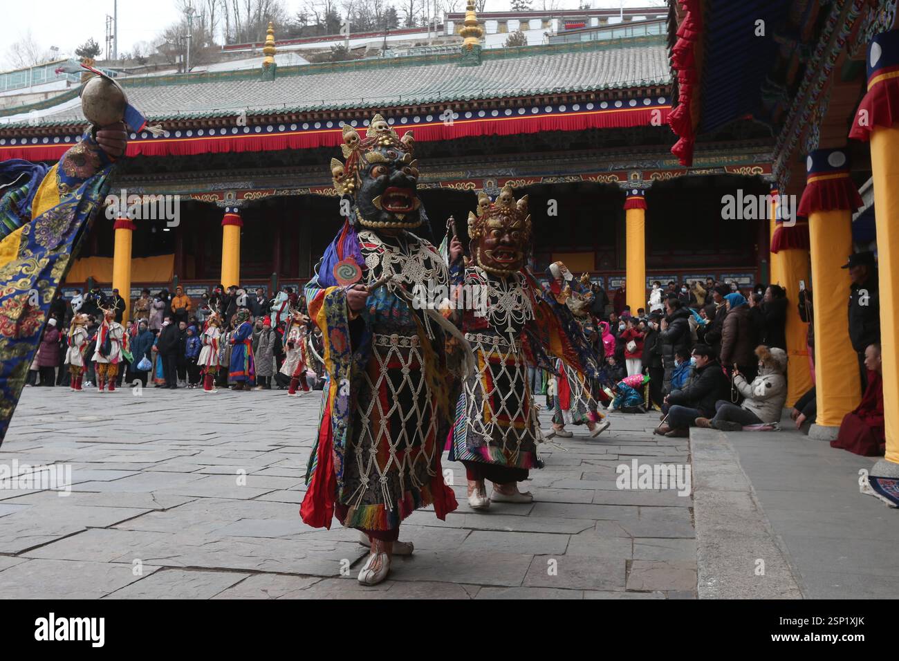 **CHINESE MAINLAND, HONG KONG, MACAU AND TAIWAN OUT** Monks perform ...
