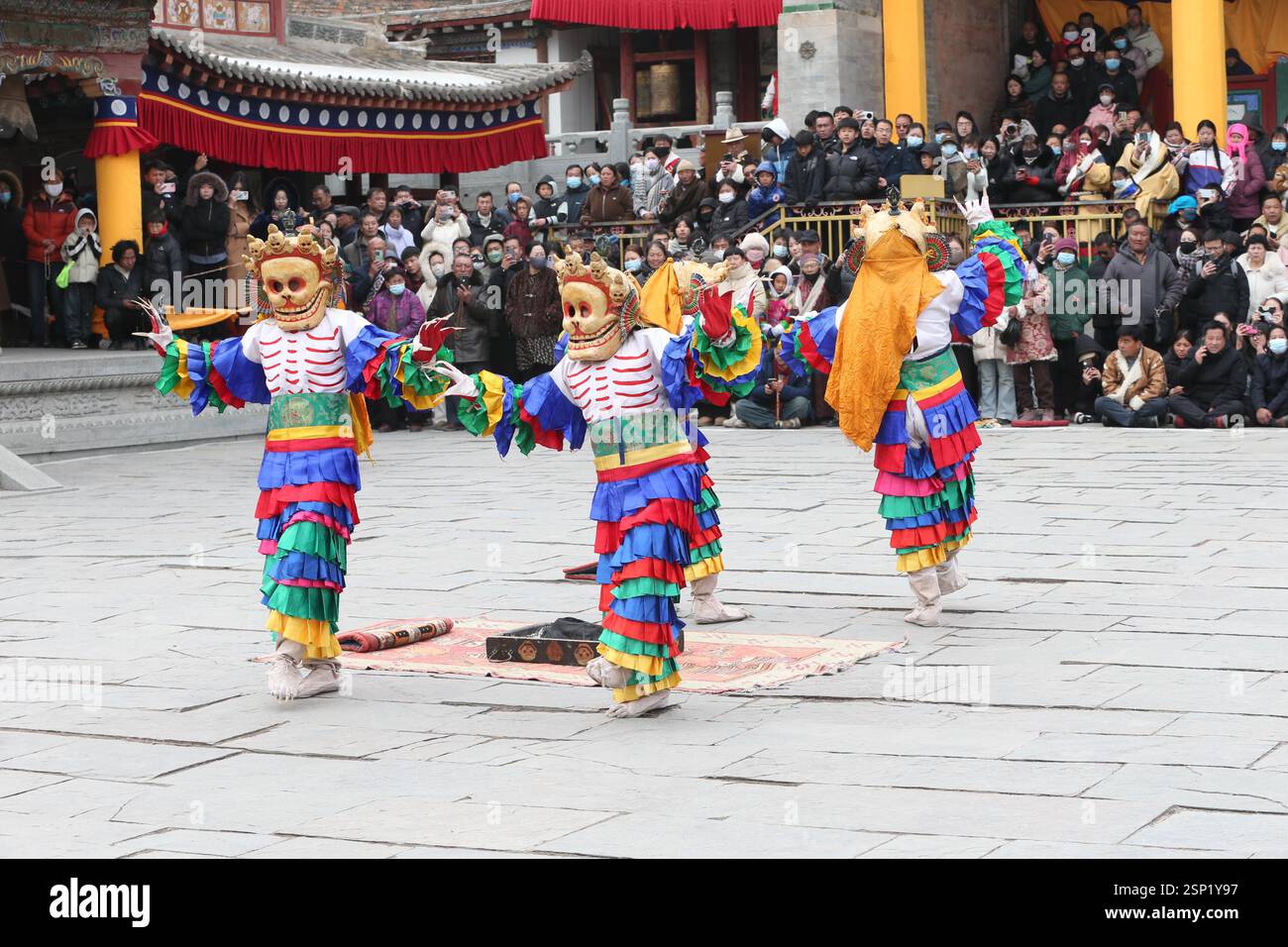 **CHINESE MAINLAND, HONG KONG, MACAU AND TAIWAN OUT** Monks perform ...