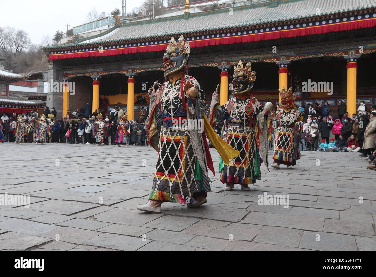 **CHINESE MAINLAND, HONG KONG, MACAU AND TAIWAN OUT** Monks perform ...