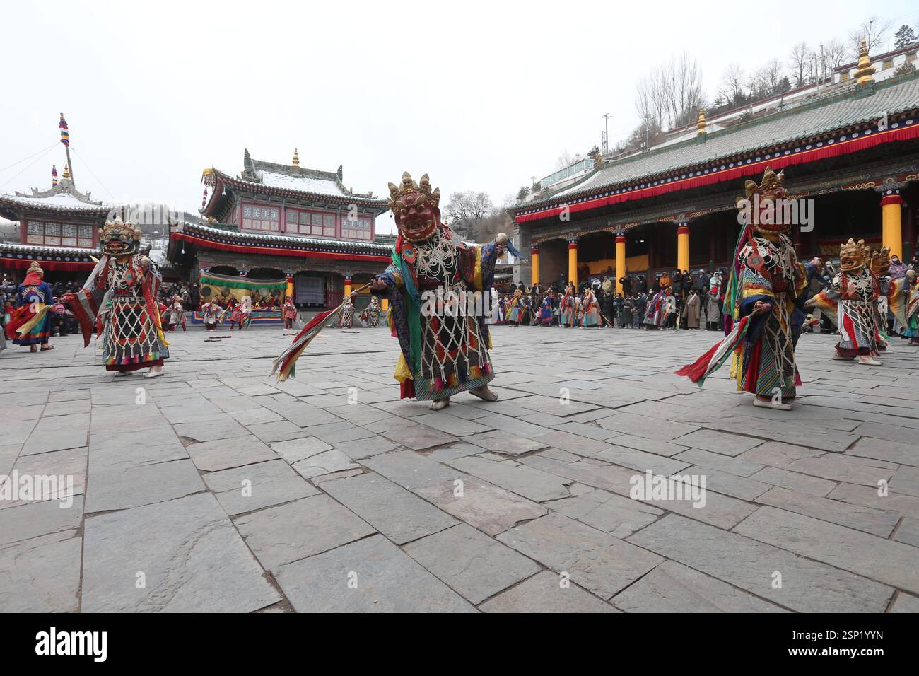 **CHINESE MAINLAND, HONG KONG, MACAU AND TAIWAN OUT** Monks perform ...
