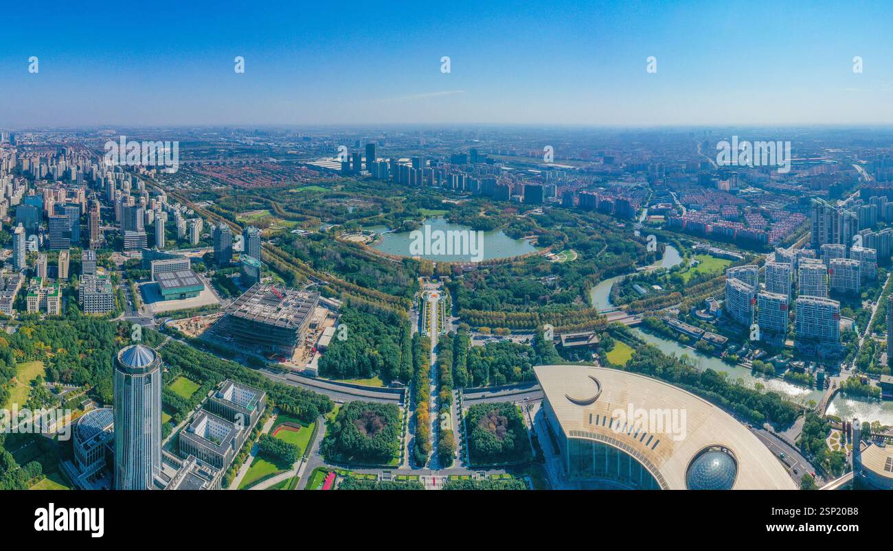 Aerial view of Century Square in Shanghai, China Stock Photo - Alamy