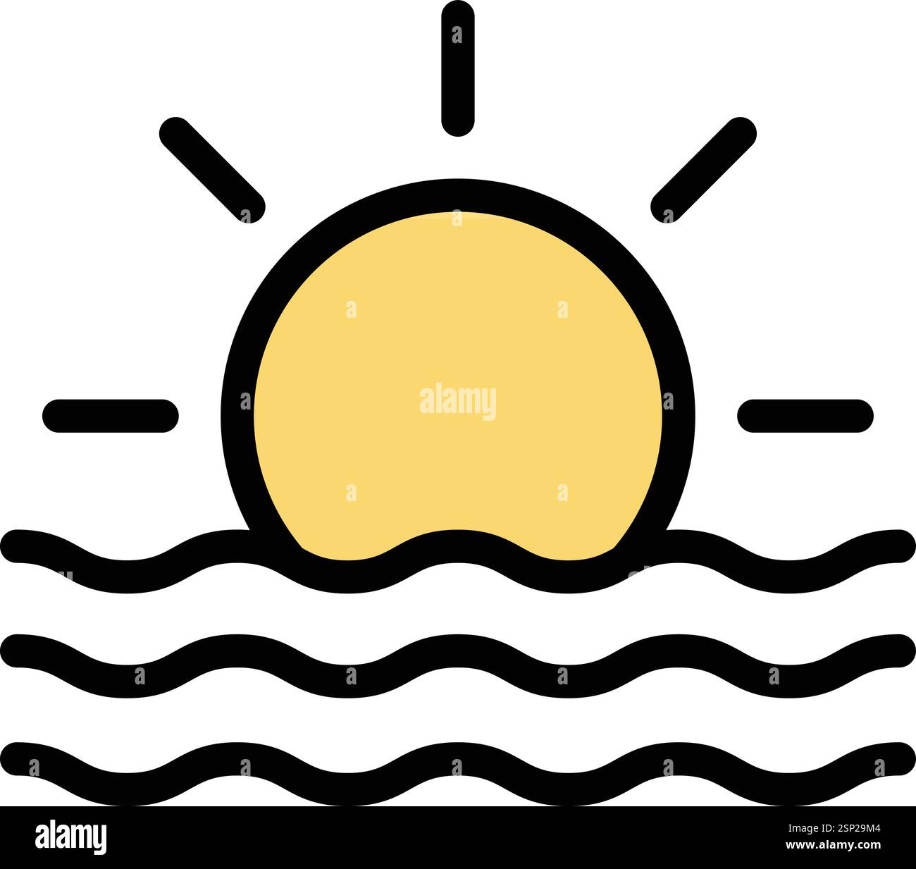 Sun Rise Vector Icon Design Illustration Stock Vector Image & Art - Alamy