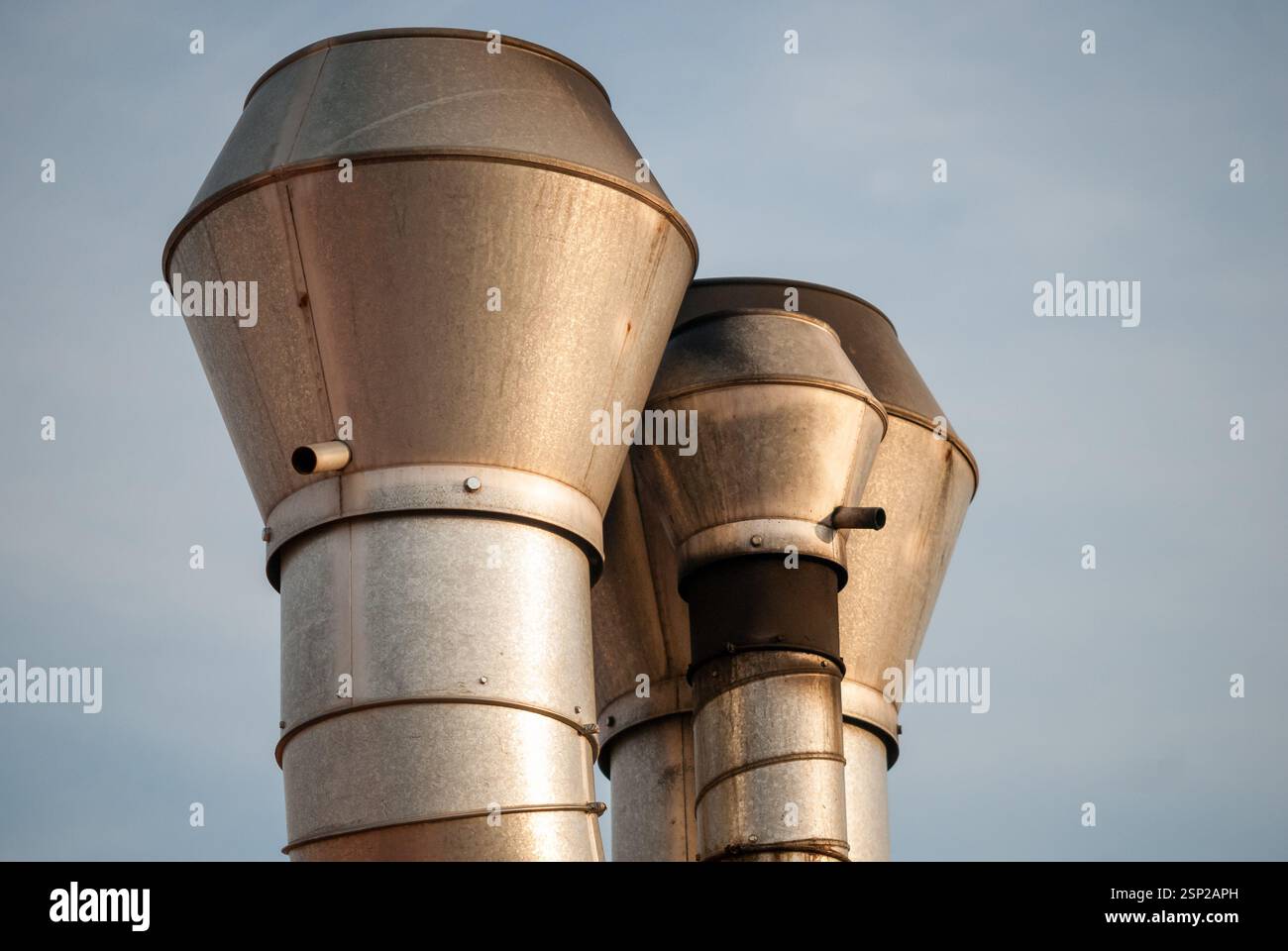 top of metal chimneys, isolated Stock Photo - Alamy