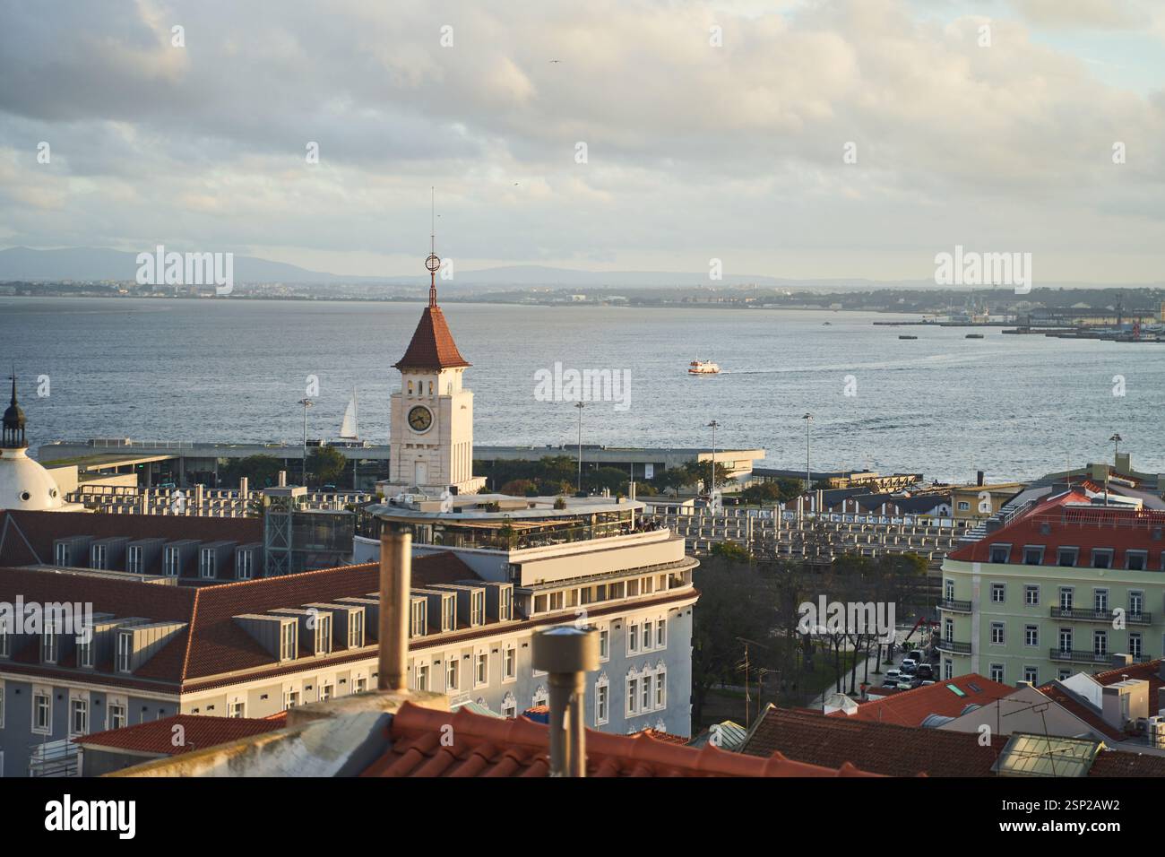 Lisbon, Portugal - 29.12.2022: A breathtaking scenic view depicting an ...