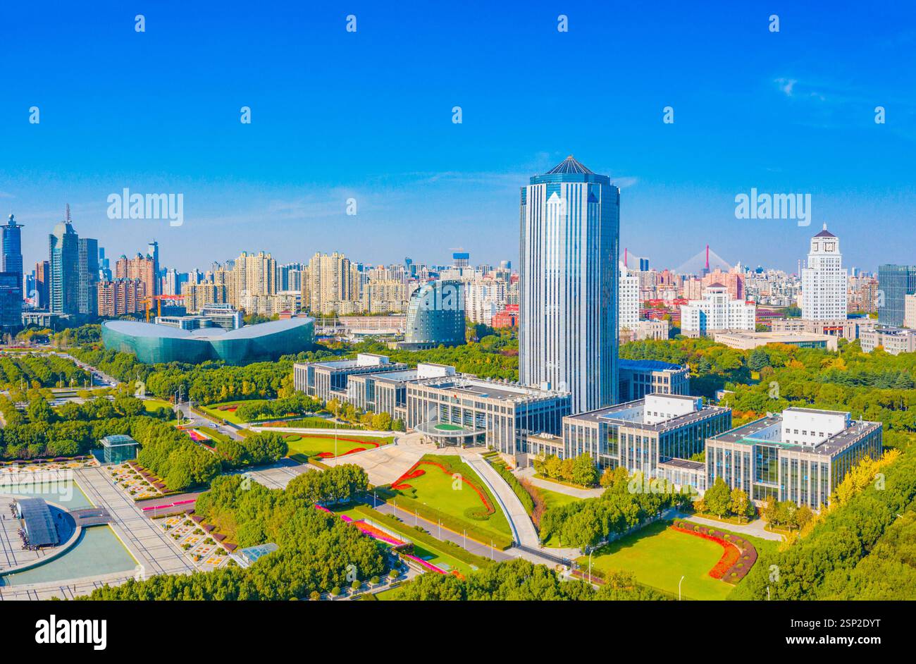 Aerial photography of the city scenery around the Shanghai Pudong New ...