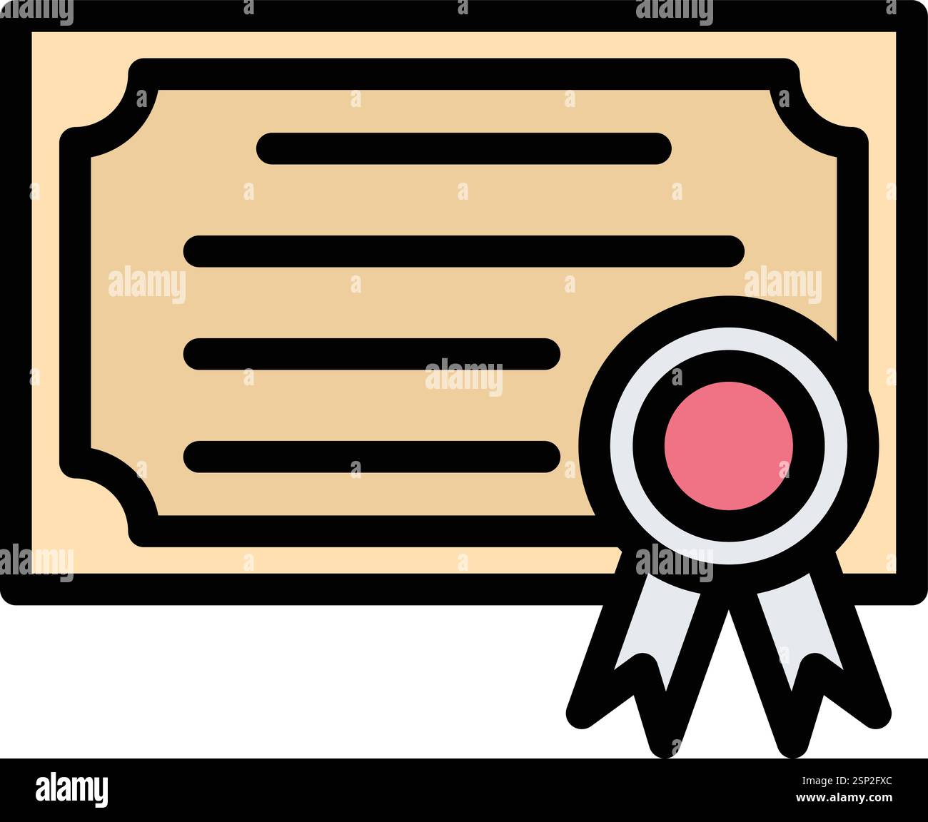 Certificate Vector Icon Design Illustration Stock Vector Image & Art ...