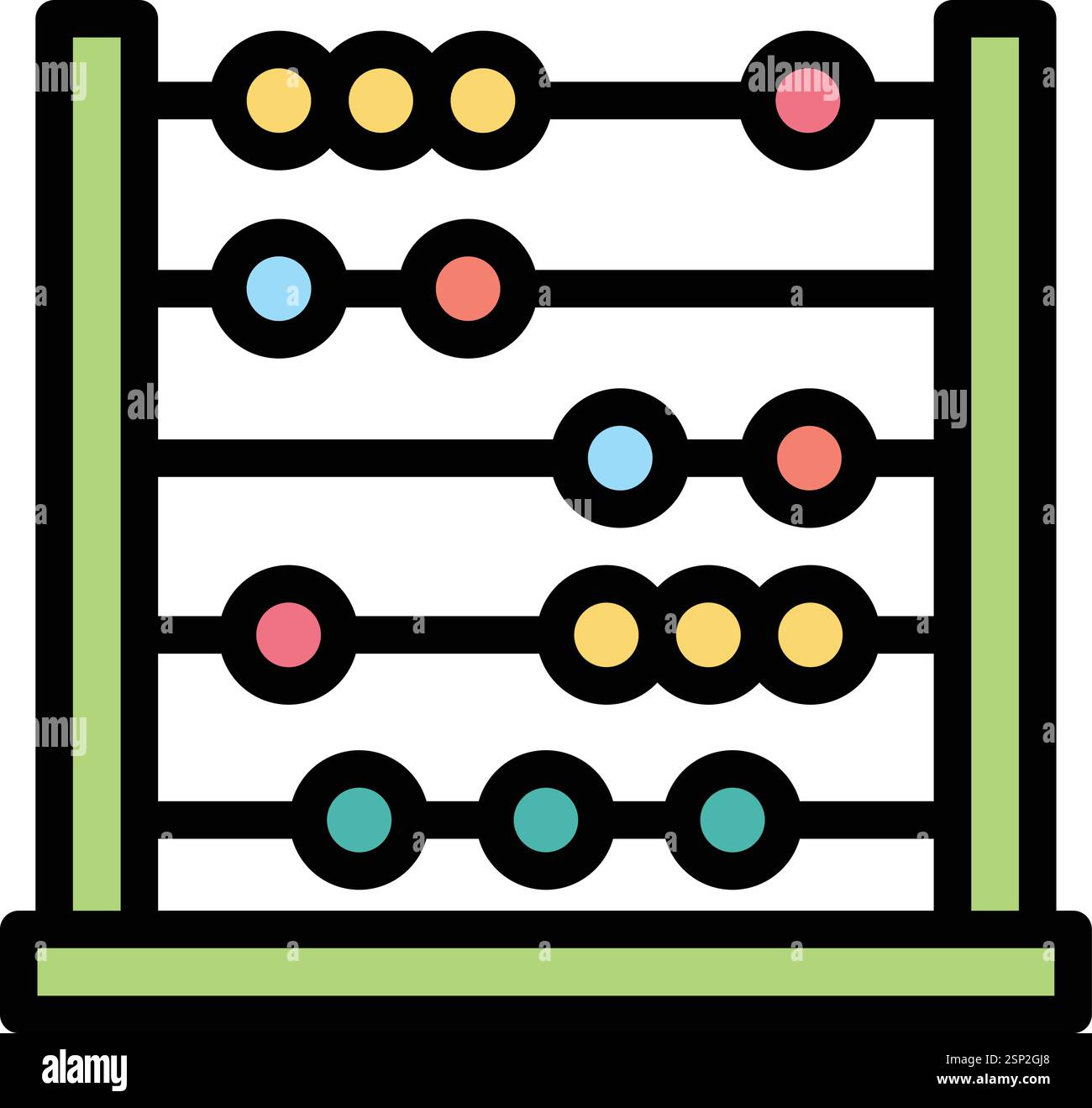 Abacus vector icon design Cut Out Stock Images & Pictures - Alamy