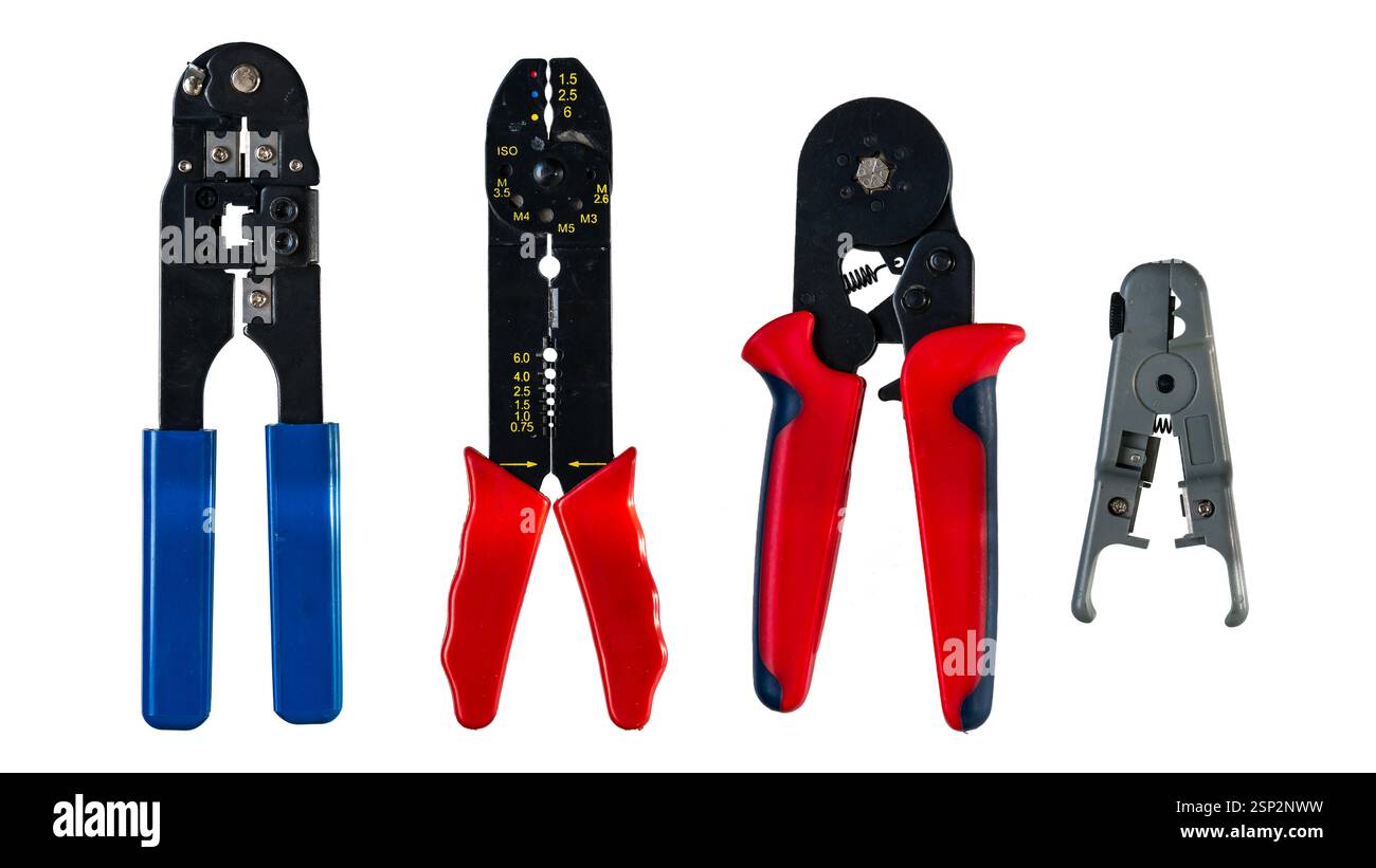 A clean, isolated image showcasing a range of professional electrical ...