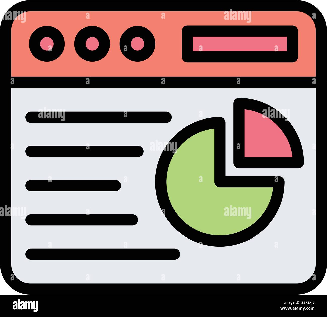 Pie chart icon color Cut Out Stock Images & Pictures - Alamy