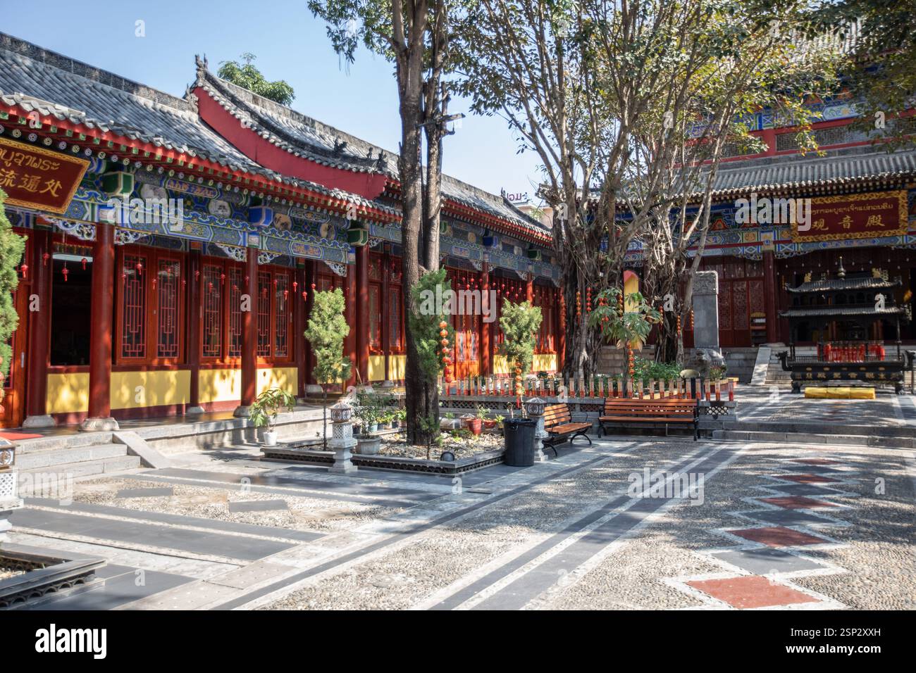 Traditional Chinese Temple (name unknown) in the Chinatown district of ...