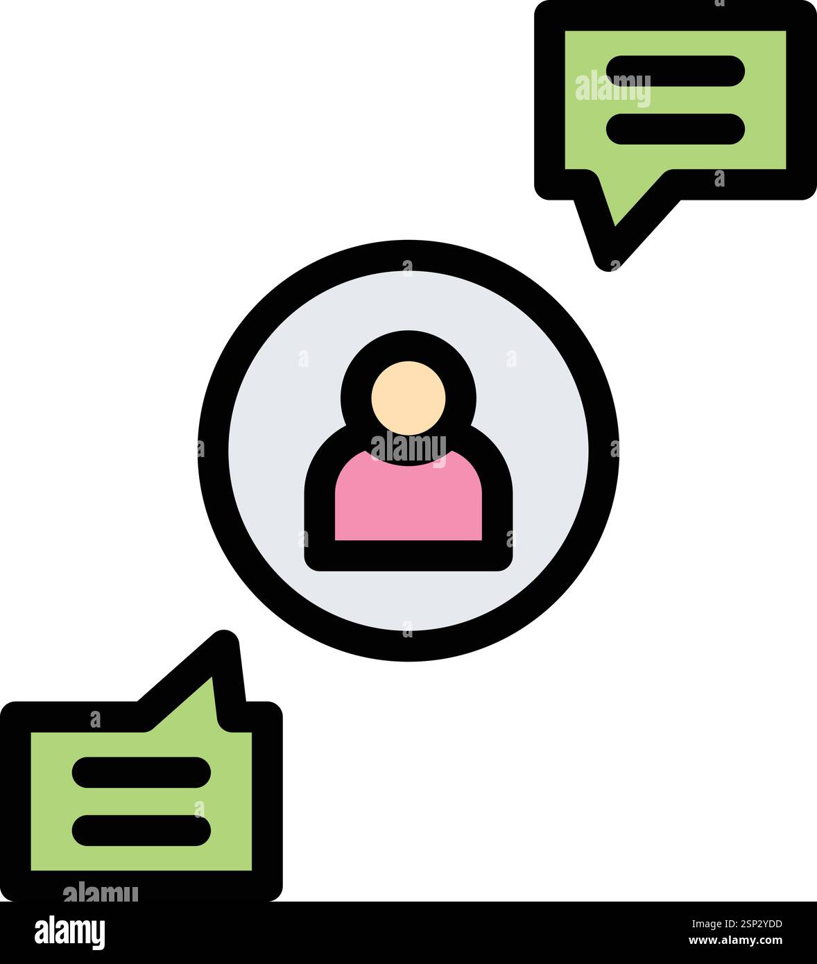 Modern social icons vector Cut Out Stock Images & Pictures - Alamy