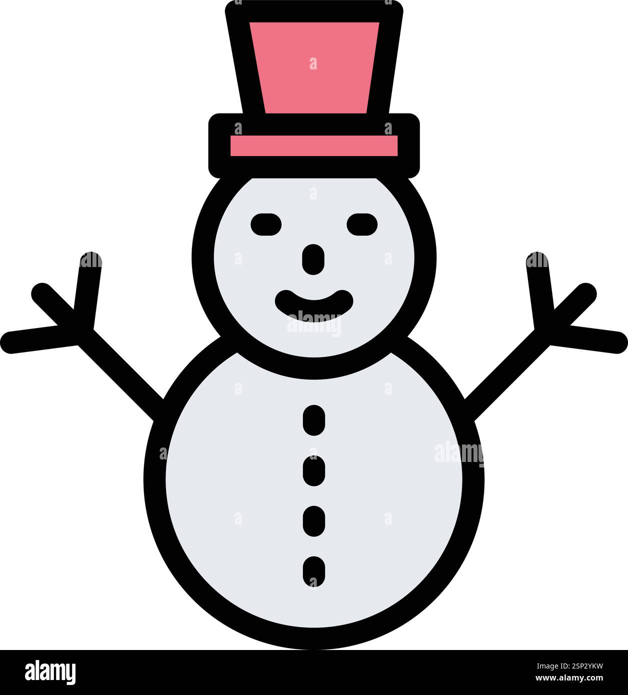 Snowman Vector Icon Design Illustration Stock Vector Image & Art - Alamy