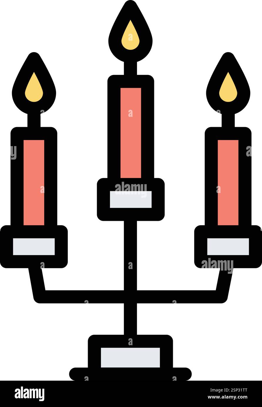Modern candle illustration hi-res stock photography and images - Alamy