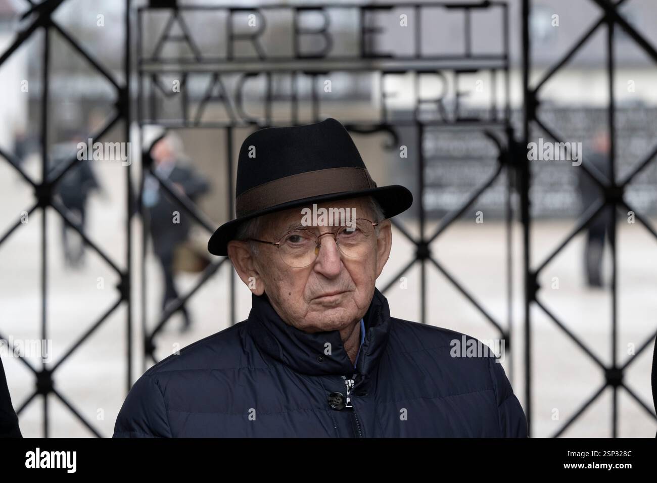 Munich, Germany. 13th Feb, 2025. Abba Naor, survivor of the Dachau ...