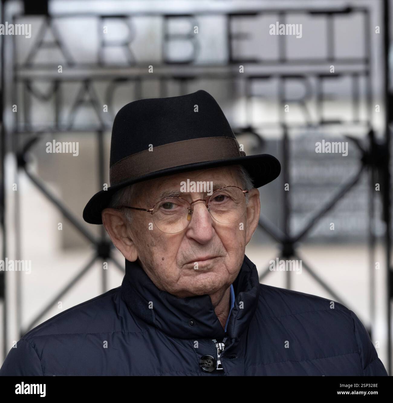 Munich, Germany. 13th Feb, 2025. Abba Naor, survivor of the Dachau ...