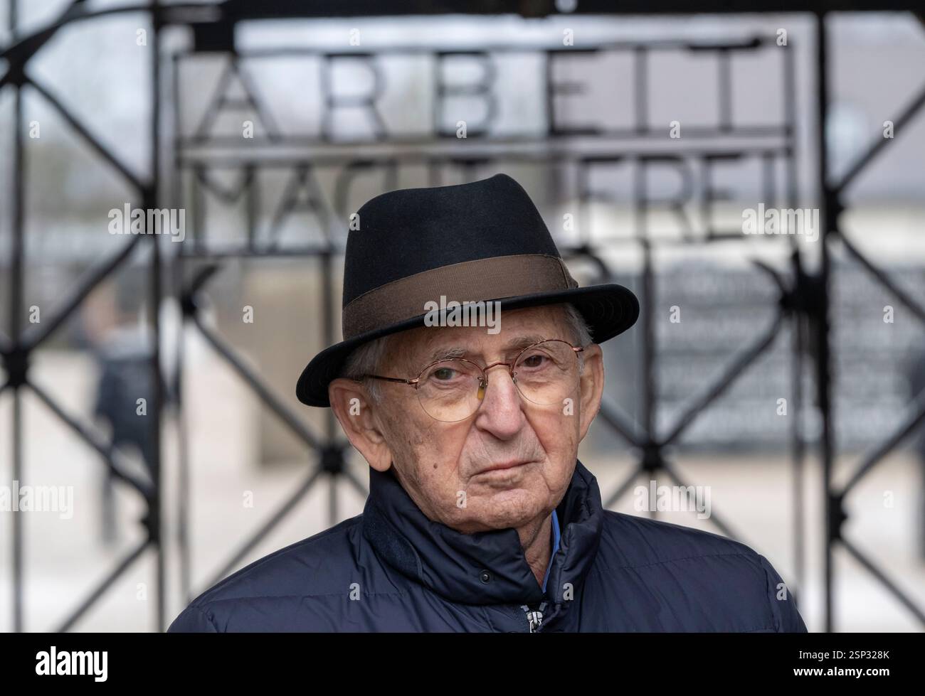 Munich, Germany. 13th Feb, 2025. Abba Naor, survivor of the Dachau ...