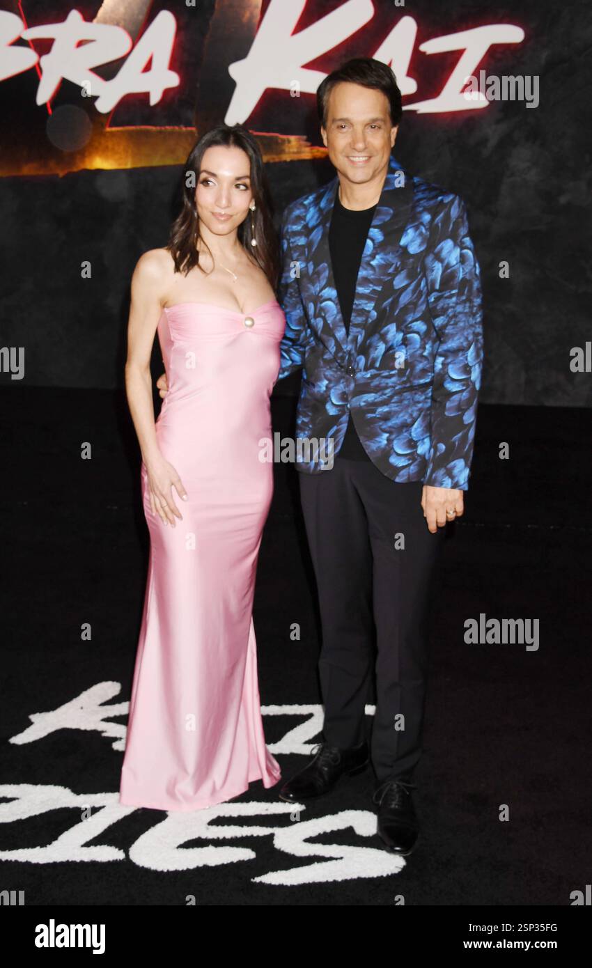 LOS ANGELES, CALIFORNIA - FEBRUARY 12: (L-R) Julia Macchio and Ralph Macchio attend Netflix's ...