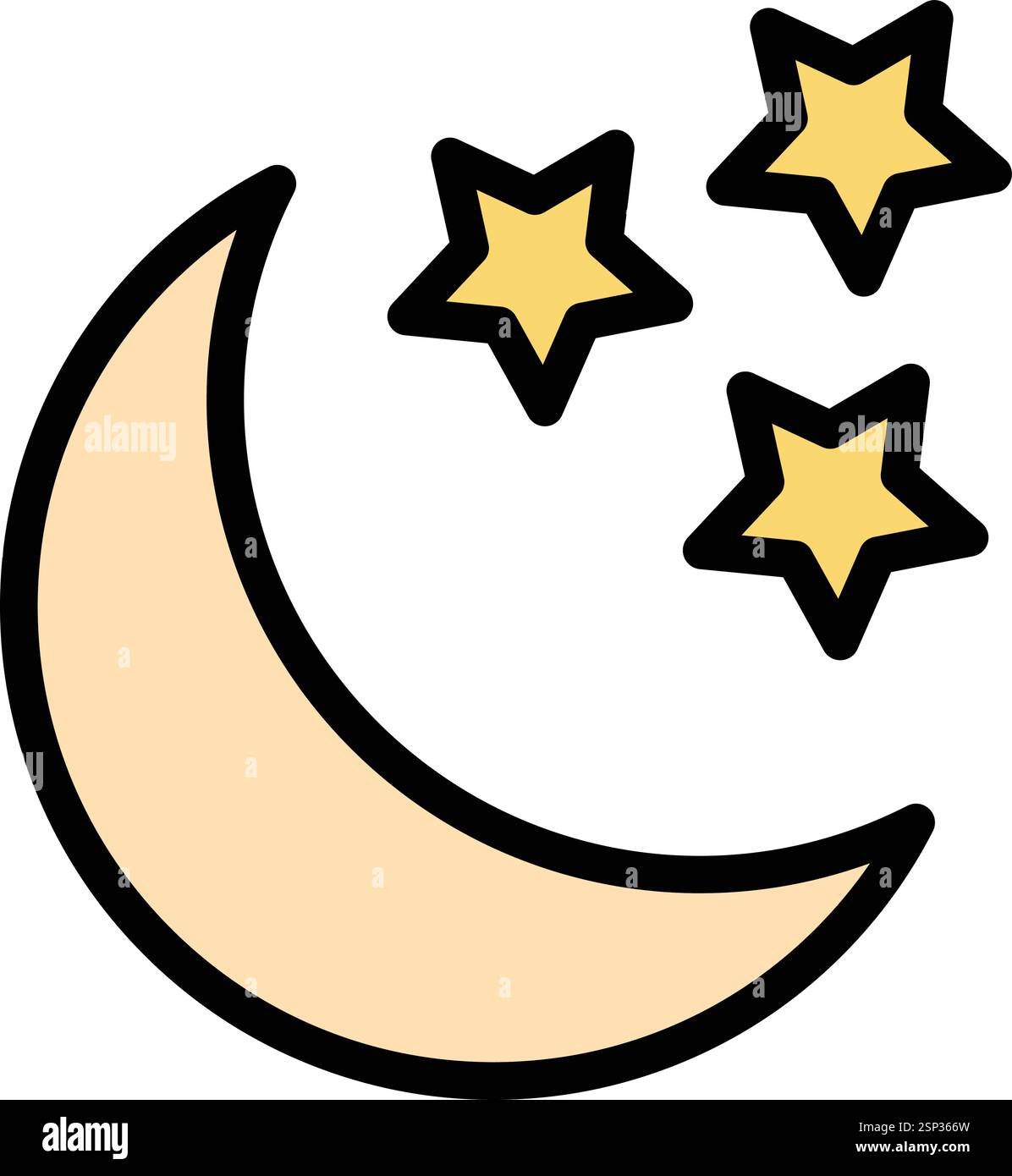 Moon icon vector vectors Cut Out Stock Images & Pictures - Alamy