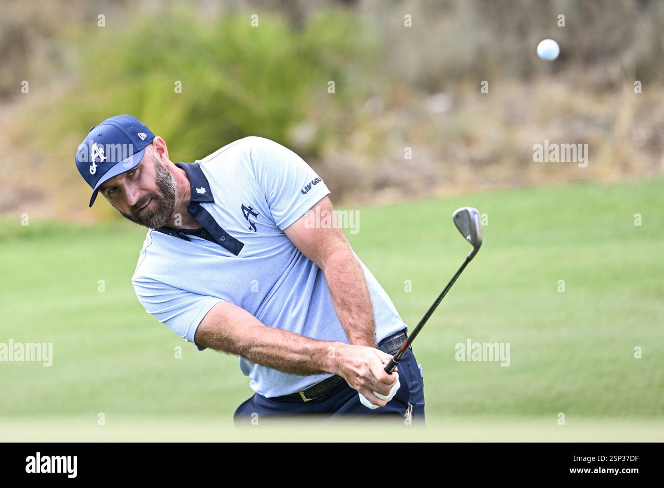 Adelaide, Australia. 14th Feb, 2025. 4Aces GC Captain Dustin Johnson ...
