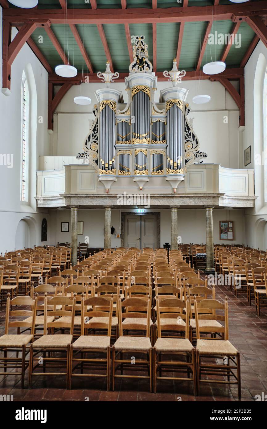 February 12, 2025 - Rolde, Netherlands: The interior of Jacobus Church ...