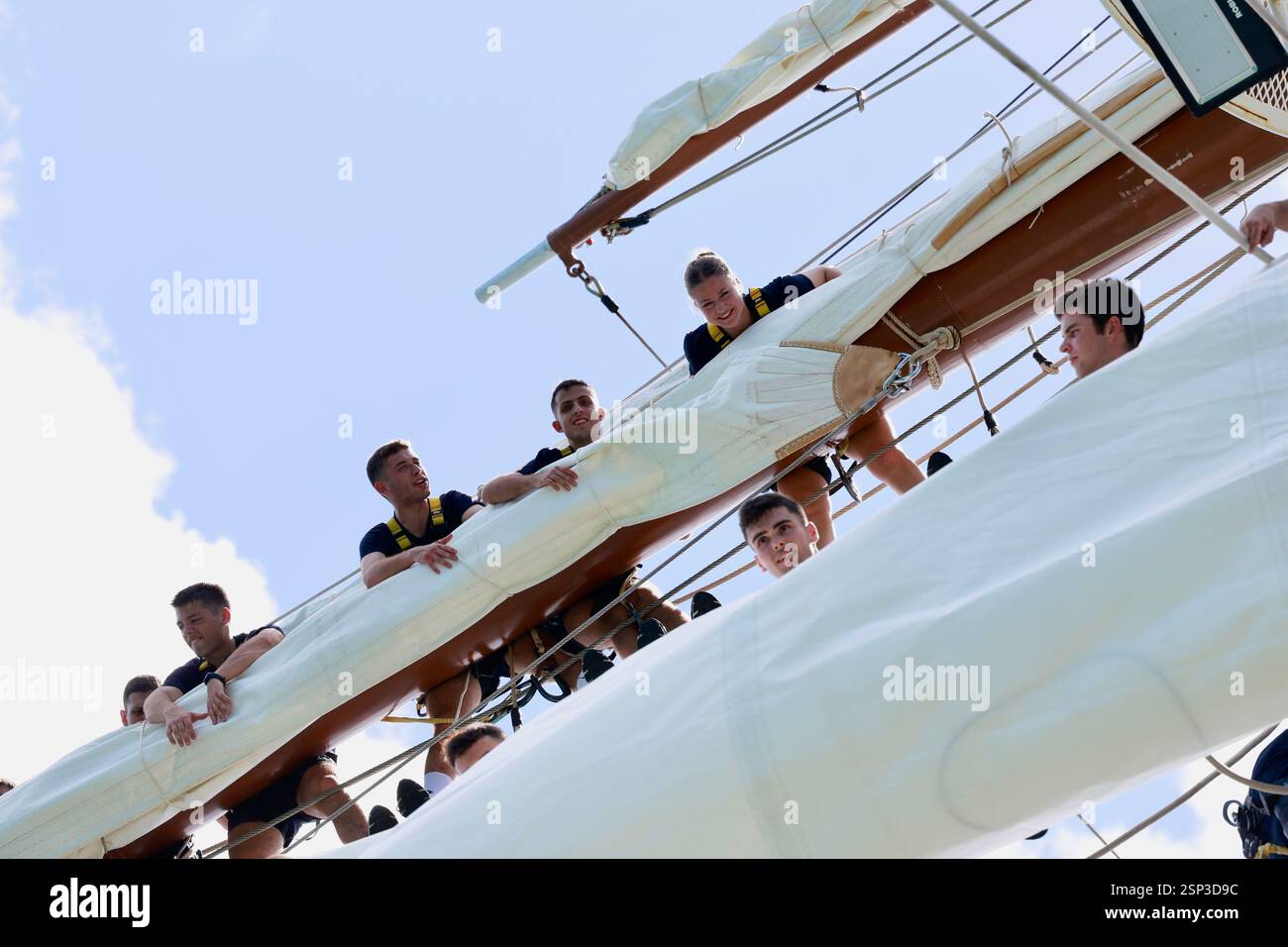 Crown Princess Leonor on board of 'Juan Sebastian de Elcano' arrives to ...