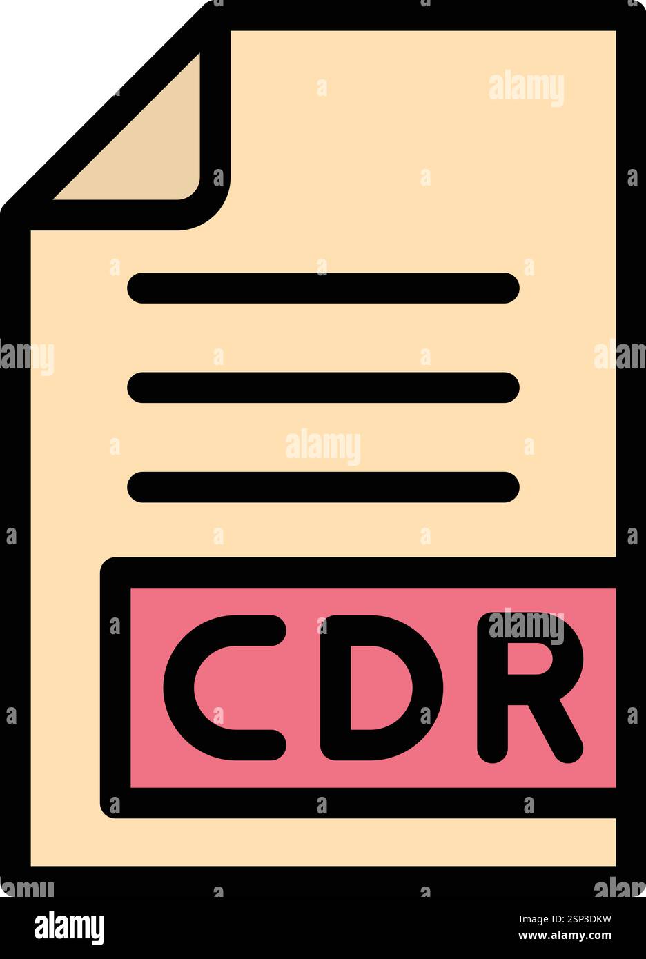 CDR Vector Icon Design Illustration Stock Vector Image & Art - Alamy
