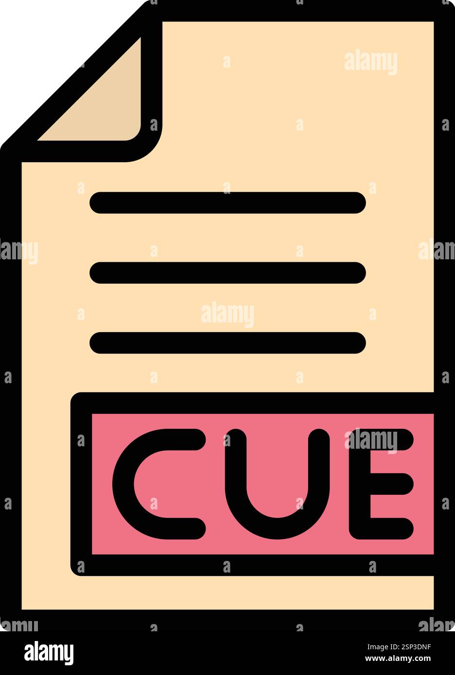 CUE Vector Icon Design Illustration Stock Vector Image & Art - Alamy