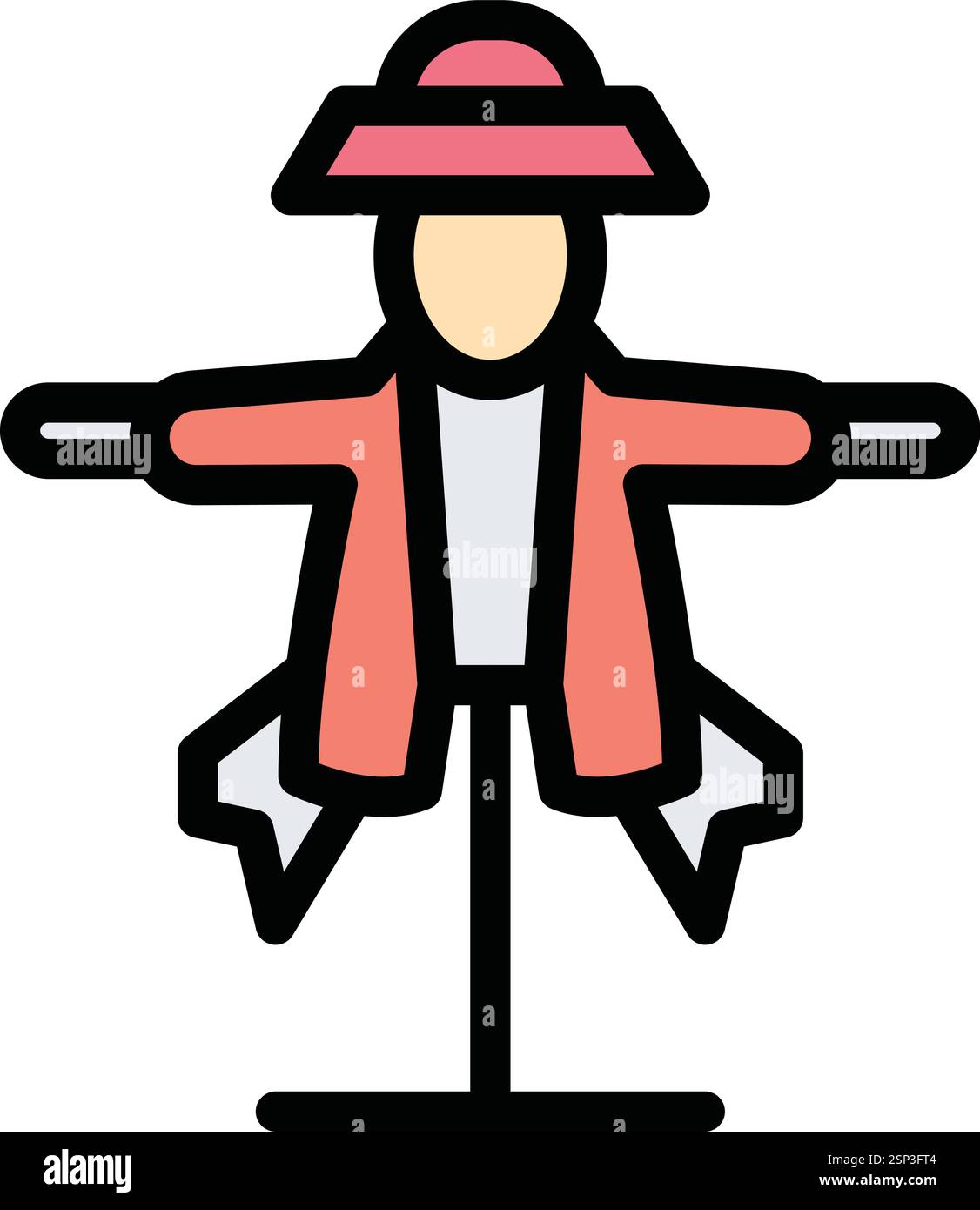 Scarecrow Vector Icon Design Illustration Stock Vector Image & Art - Alamy