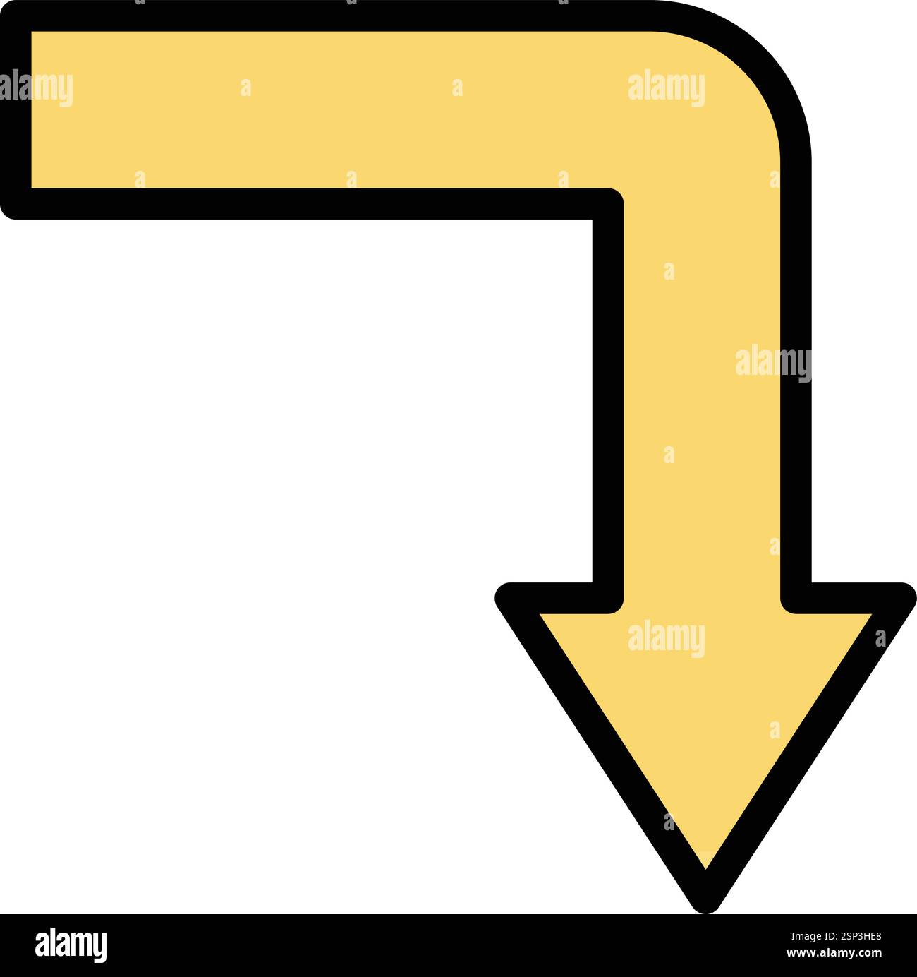 Turn Down Vector Icon Design Illustration Stock Vector Image & Art - Alamy