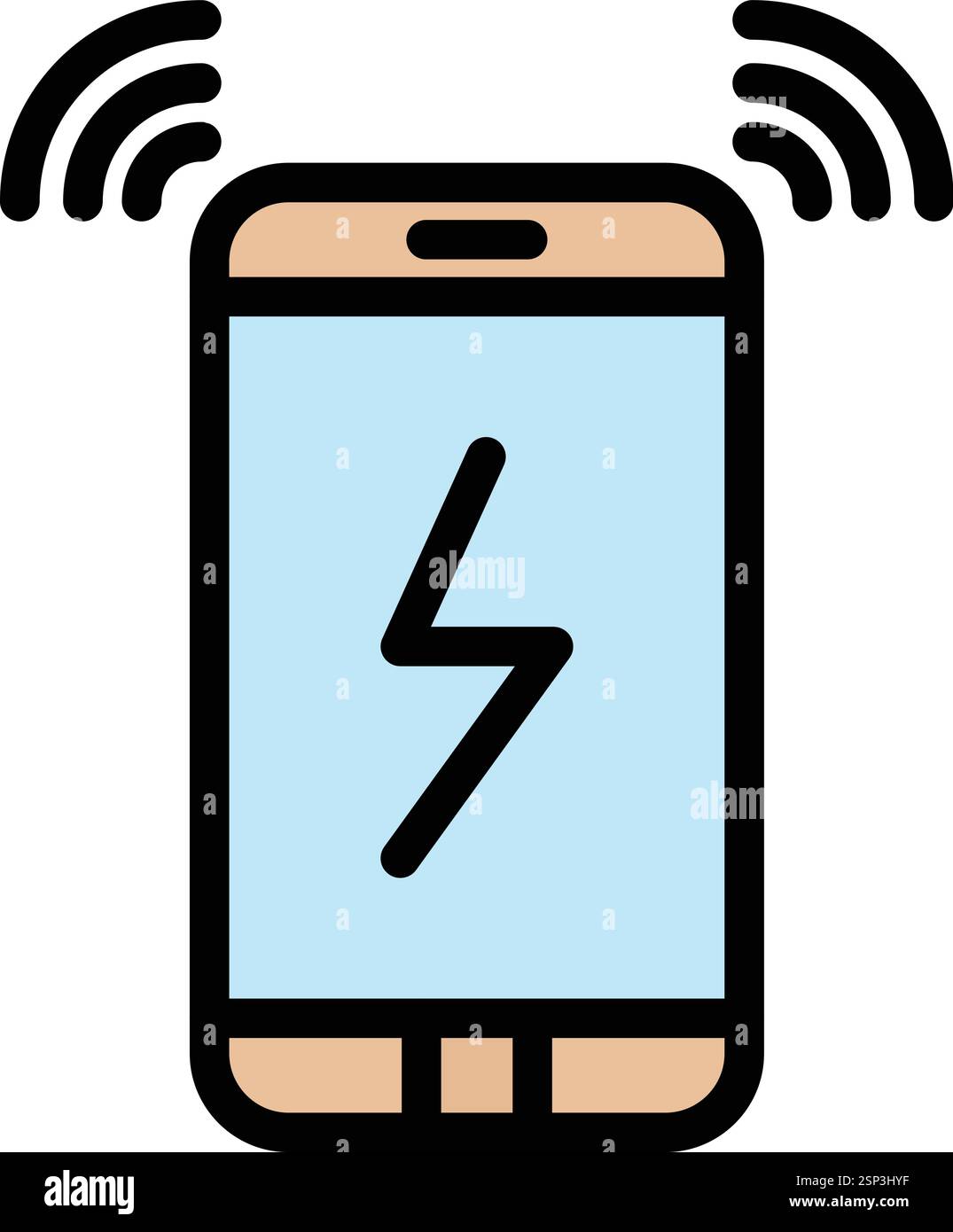 Wireless charging Vector Icon Design Illustration Stock Vector Image ...