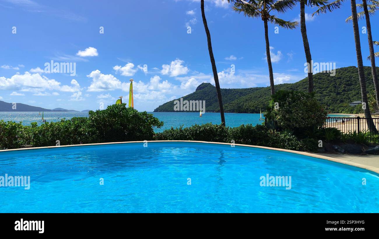 Hamilton Island oasis: a glistening infinity pool spills out towards ...