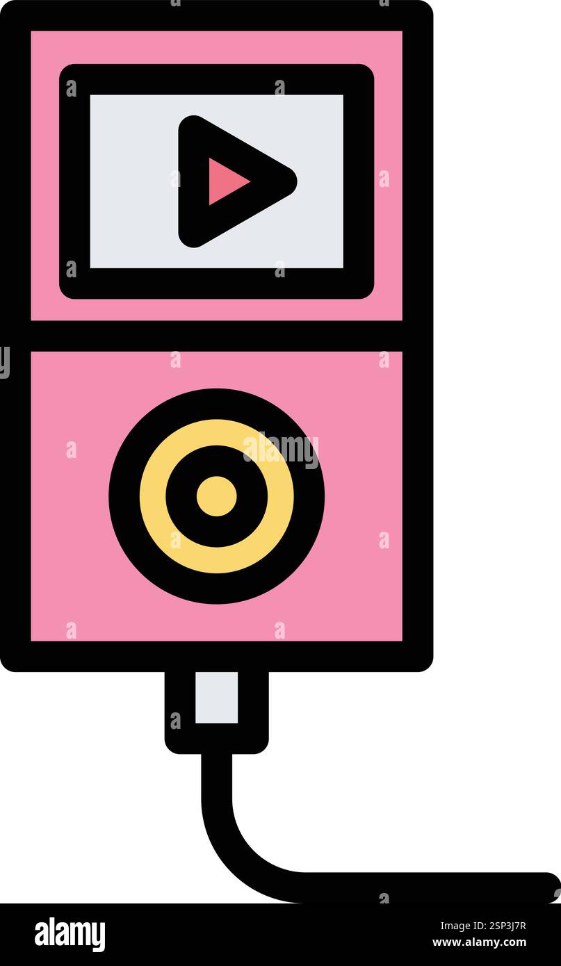 Music Player Vector Icon Design Illustration Stock Vector Image & Art ...