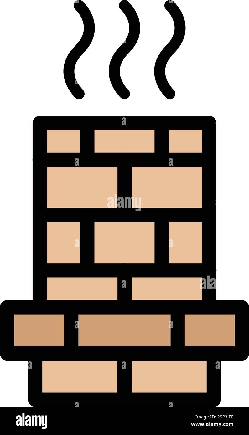 Chimney Vector Icon Design Illustration Stock Vector Image & Art - Alamy