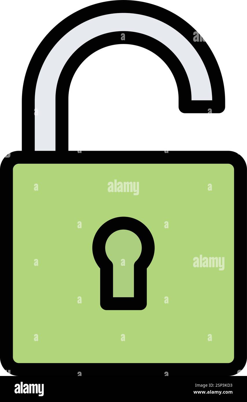 Lock unlocked vector icons Cut Out Stock Images & Pictures - Alamy